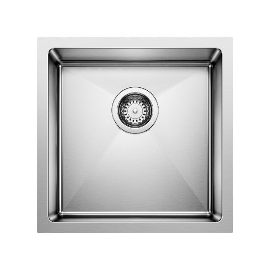 Blanco 401515 Quatrus 17 in. x 17 in. Undermount Satin Polish Bar Sink ...