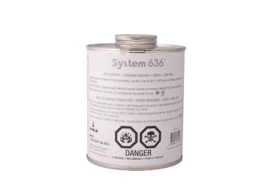 Ipex 196041 System 636 1 qt 1S Fast Set PVC FGV Low Voc Cement, Grey ...