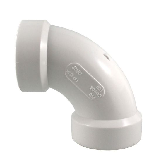 System 636 2 in. x 2 in. Hub PVC FGV 90 Degree Long Turn Elbow ...