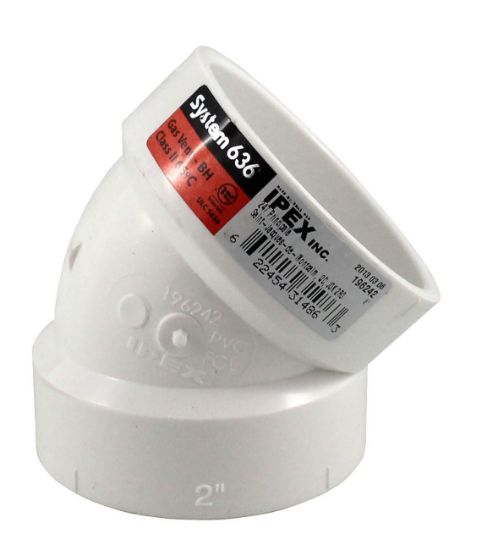 System 636 2 in. x 2 in. Hub PVC FGV 45 Degree Elbow | Wolseley Express