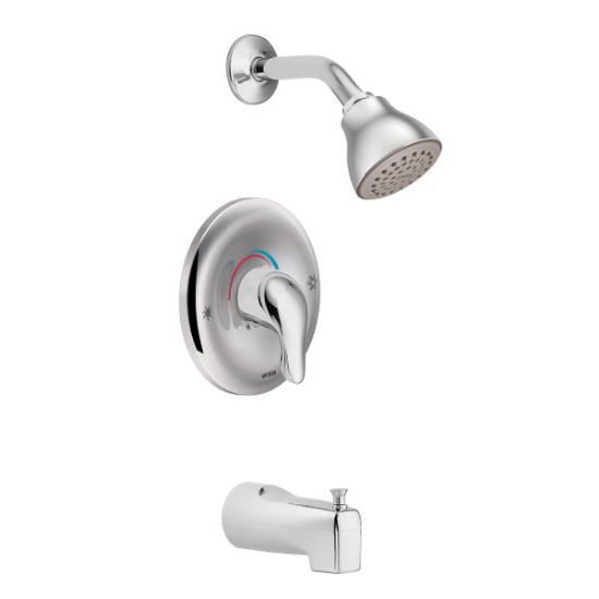 Moen TL183 Chateau 2.50 gpm Pressure Balancing Single Handle Wall Mount Tub and Shower ...