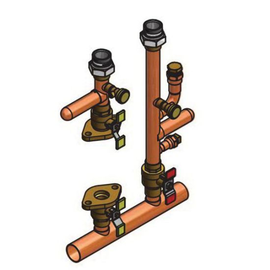 Navien GFFM-MSOZUS-001 1-1/2 in. x 1 in. Manifold Kit For NHB-055, NHB ...