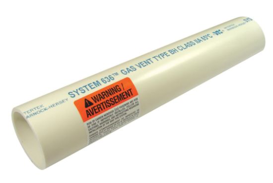 System 636 3 in. x 10 ft. Plain End Schedule 40 PVC Flue Gas Vent Pipe ...