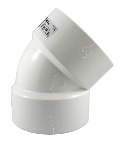 System 636 3 in. x 3 in. Hub PVC FGV 45 Degree Elbow | Wolseley Express