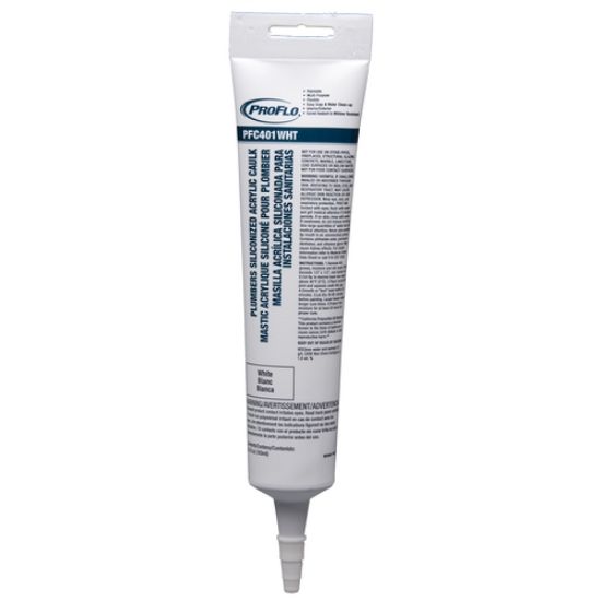 PROFLO PFC401WHT PFC400 Series 5.50 oz. Siliconized Acrylic Latex Caulk ...