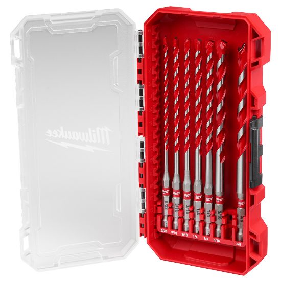 Milwaukee 48-20-9052 Shockwave Carbide Hammer Drill Bit Kit (Piece of 7 ...