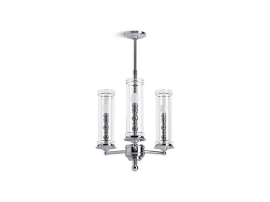 KOHLER 23342-CH03-CPL Damask Three-Light Chandelier | Wolseley Express