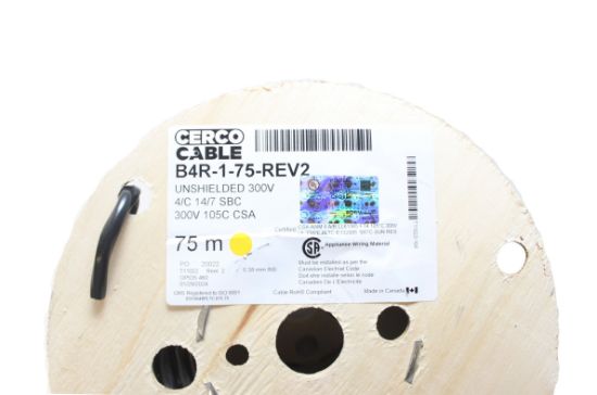 Cerco Cable B4R-1-75 Câble en plastique, calibre 14, 300 V, noir ...
