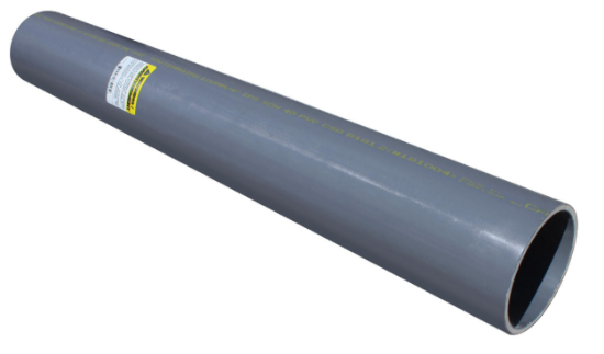 Ipex 181004 RadonX 4 in. x 10 ft. Plain End PVC Soil Gas Vent Pipe ...
