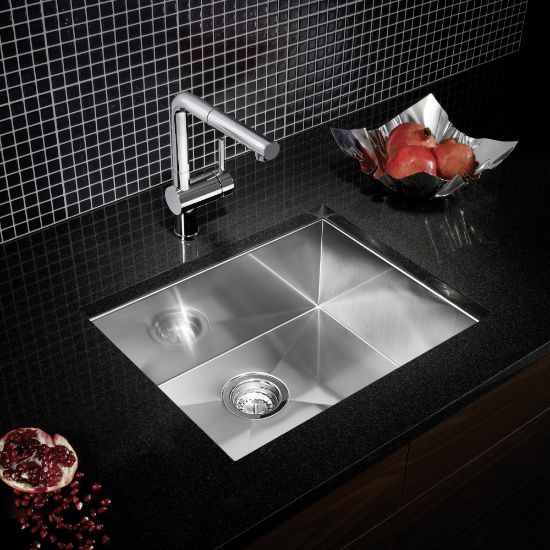 Blanco 401273 Quatrus 22 in. x 18 in. Undermount Satin Polish Kitchen ...