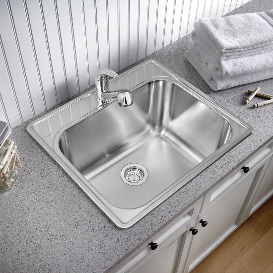 Blanco 401201 Essential 25 in. x 22 in. Drop-in Stainless Steel Utility ...