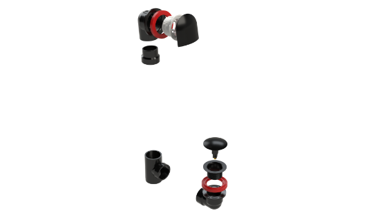 +osb 6040QK-MBL 1-1/2 in. ABS Offset Waste and Overflow Drain with ...