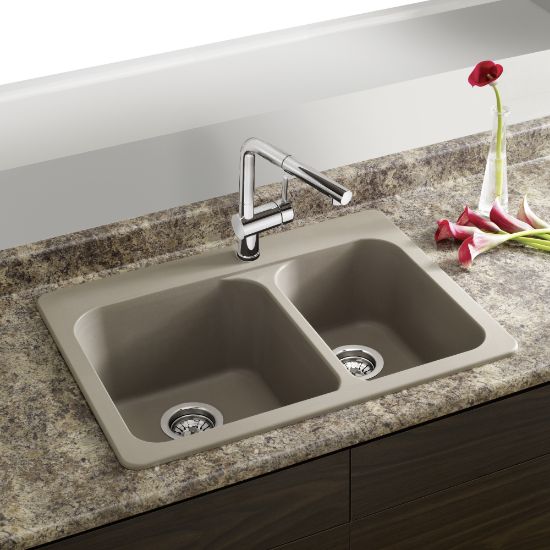 Blanco 401129 Vision 27-1/2 in. x 20-1/2 in. Drop-in Silgranit Kitchen ...