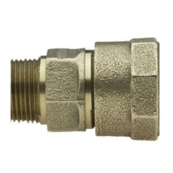 Mueller H15428.13NPB 1/2 in. Tubing x MIPT Brass Straight Coupling ...
